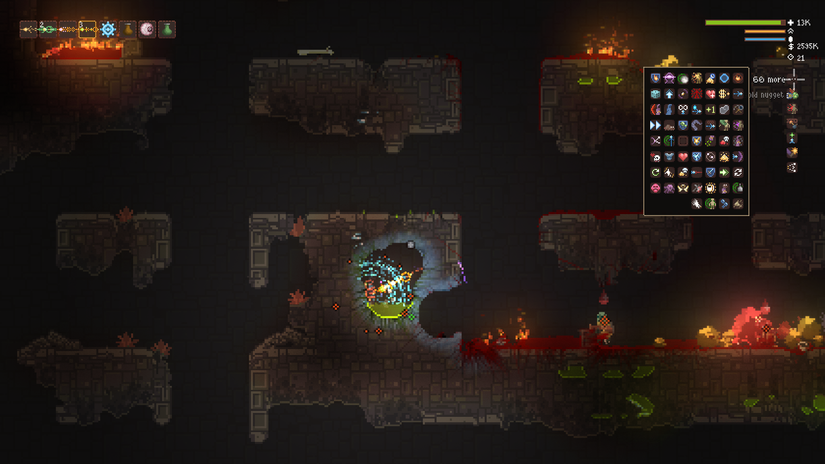 Wand setup for my first 33 Orb Win: Killing Wand : r/noita